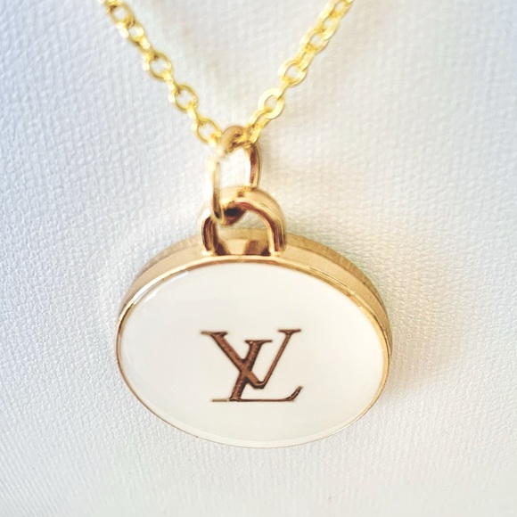 Louis Vuitton | Jewelry | Louis Vuitton Charm Lv Pendant Double Sided ...